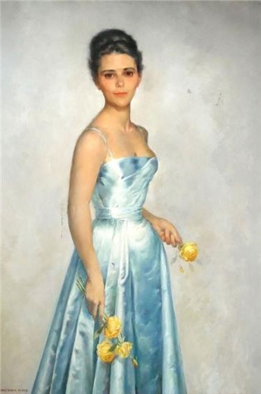 Christopher Clark | CHRISTOPHER CLARK Portrait of Lady Painting | MutualArt