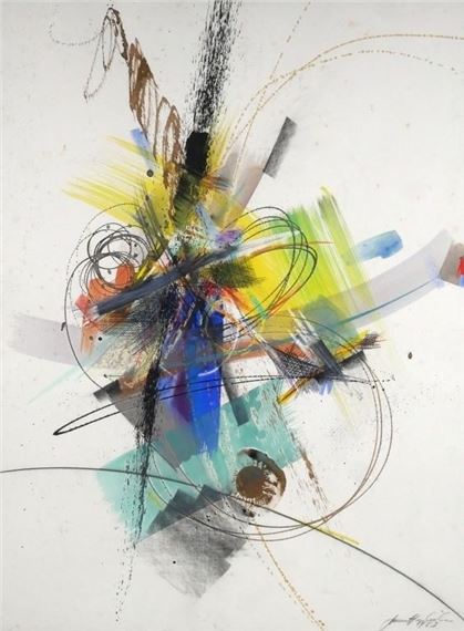 James Hendricks | JAMES HENDRICKS Abstract Lithograph (1983) | MutualArt