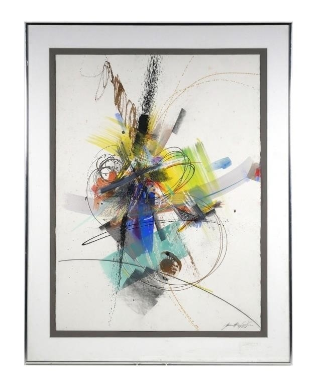 James Hendricks | JAMES HENDRICKS Abstract Lithograph (1983) | MutualArt