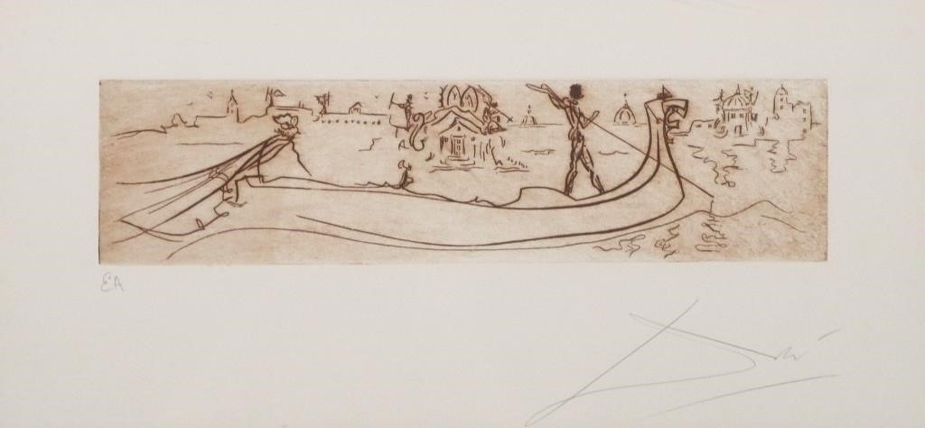 Salvador Dalí | SALVADOR DALI Vision of Venice Etching | MutualArt