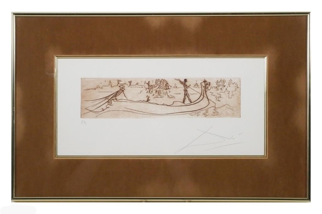 Salvador Dalí | SALVADOR DALI Vision of Venice Etching | MutualArt