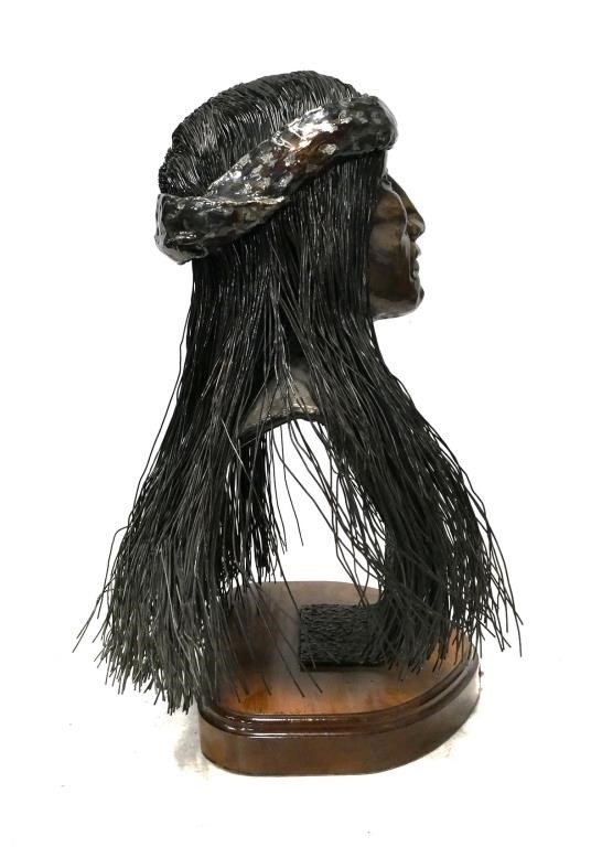 Richard Prazen | RICHARD PRAZEN Bronze Indian Sculpture | MutualArt