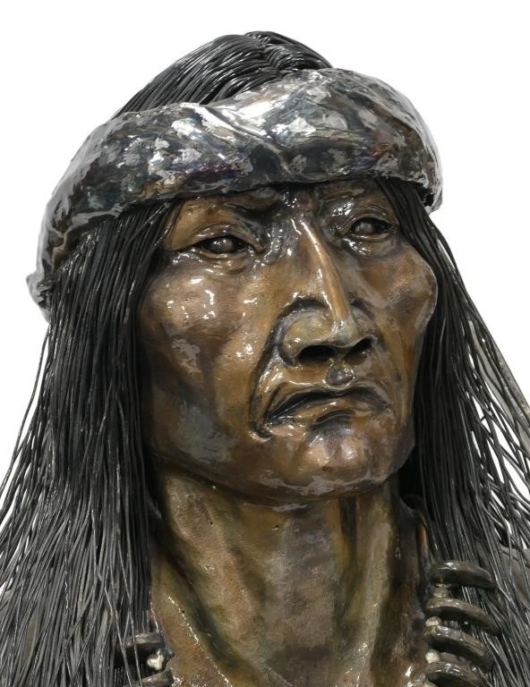 Richard Prazen | RICHARD PRAZEN Bronze Indian Sculpture | MutualArt