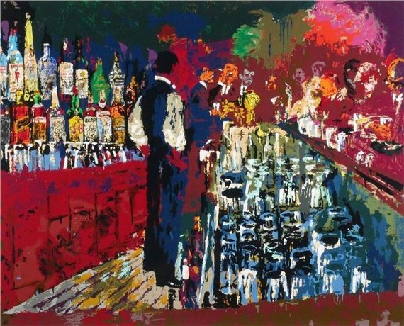 LeRoy Neiman | Leroy Neiman screenprint of Chicago Key Club Bar (1989 ...
