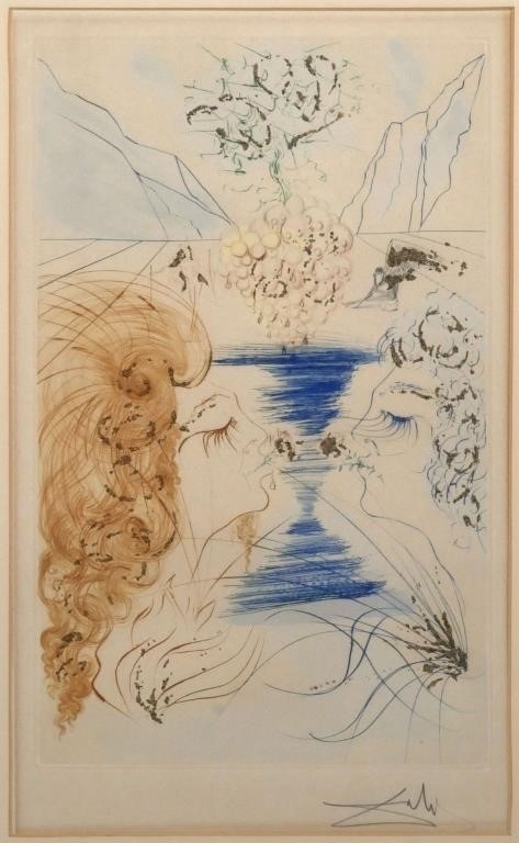 Salvador Dalí | SALVADOR DALI The Kiss Litho | MutualArt
