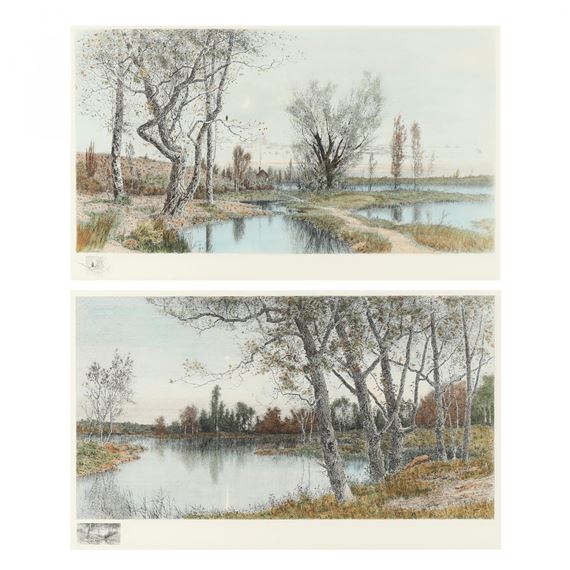 Benjamin Lander | Pastoral Landscapes (Two Works) | MutualArt
