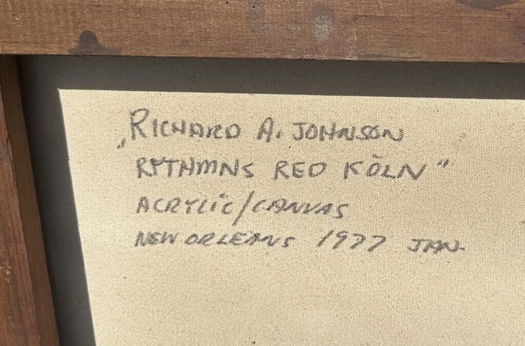 Richard Johnson | RICHARD JOHNSON ABSTRACT PAINTING (1977) | MutualArt