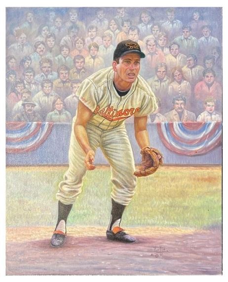 Greg Perillo | GREGORY PERILLO PAINTING BROOKS ROBINSON (1991) | MutualArt