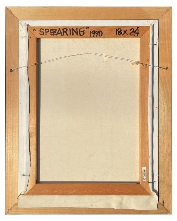Greg Perillo | GREGORY PERILLO PAINTING NATIVE AMERICAN SPEARING (1999 ...