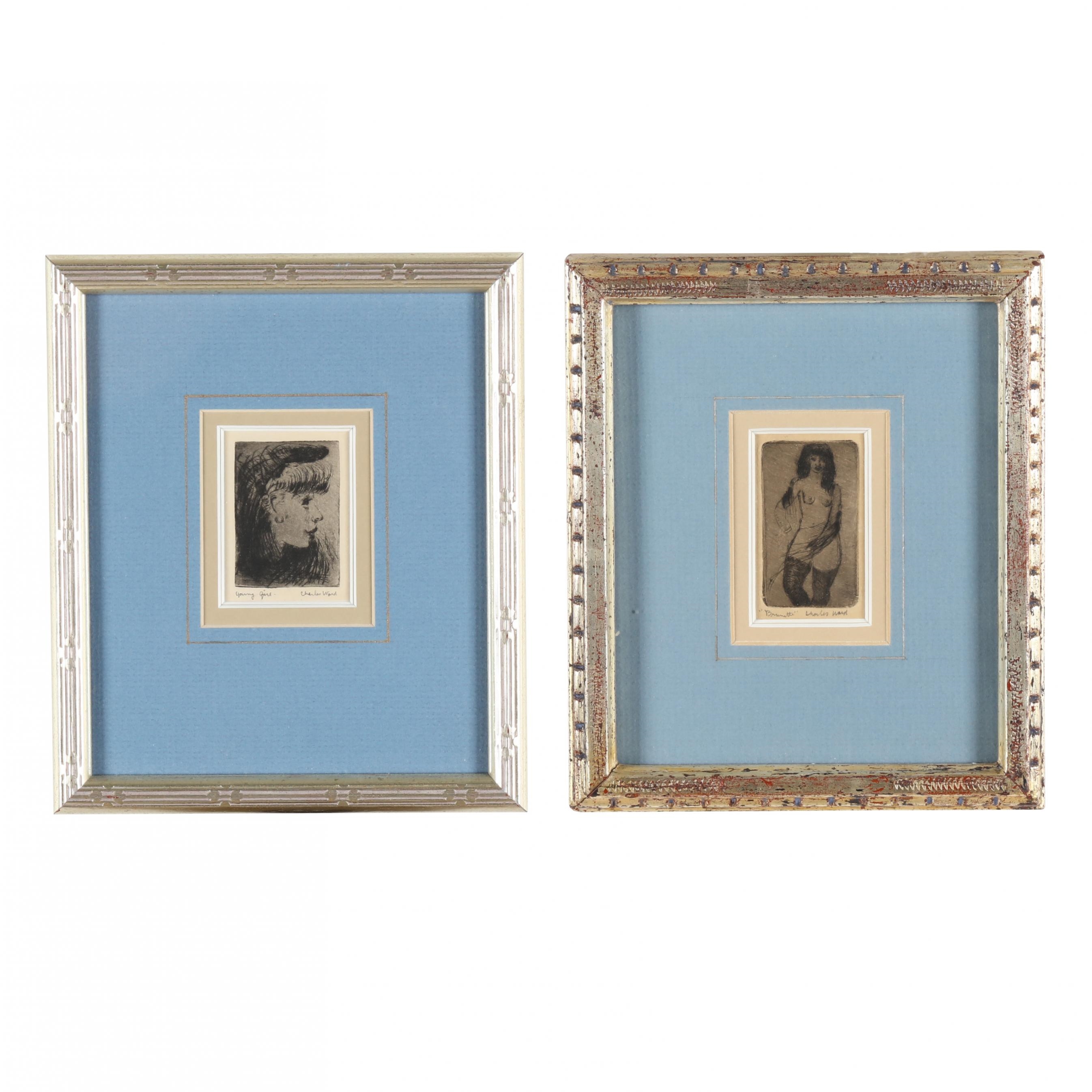 Charles William‏ Ward | Brunette / Young Girl (Two Works) | MutualArt