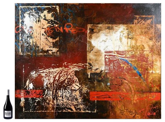José Parlá | LARGE JOSE PARLA ABSTRACT PAINTING | MutualArt