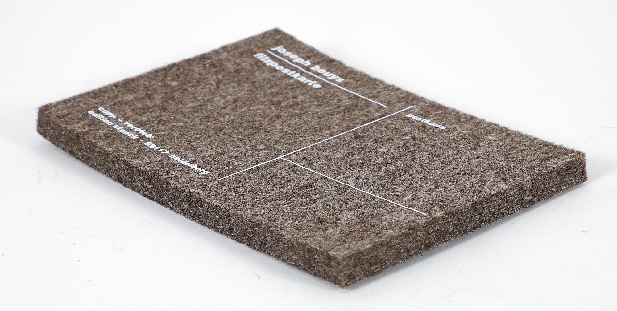 Joseph Beuys | Joseph Beuys Filzpostkarte Felt Postcard Fluxus Multiple ...