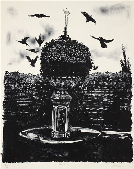 Peter Paone | Peter Paone Fountain Lithograph Signed (Circa 1965 ...