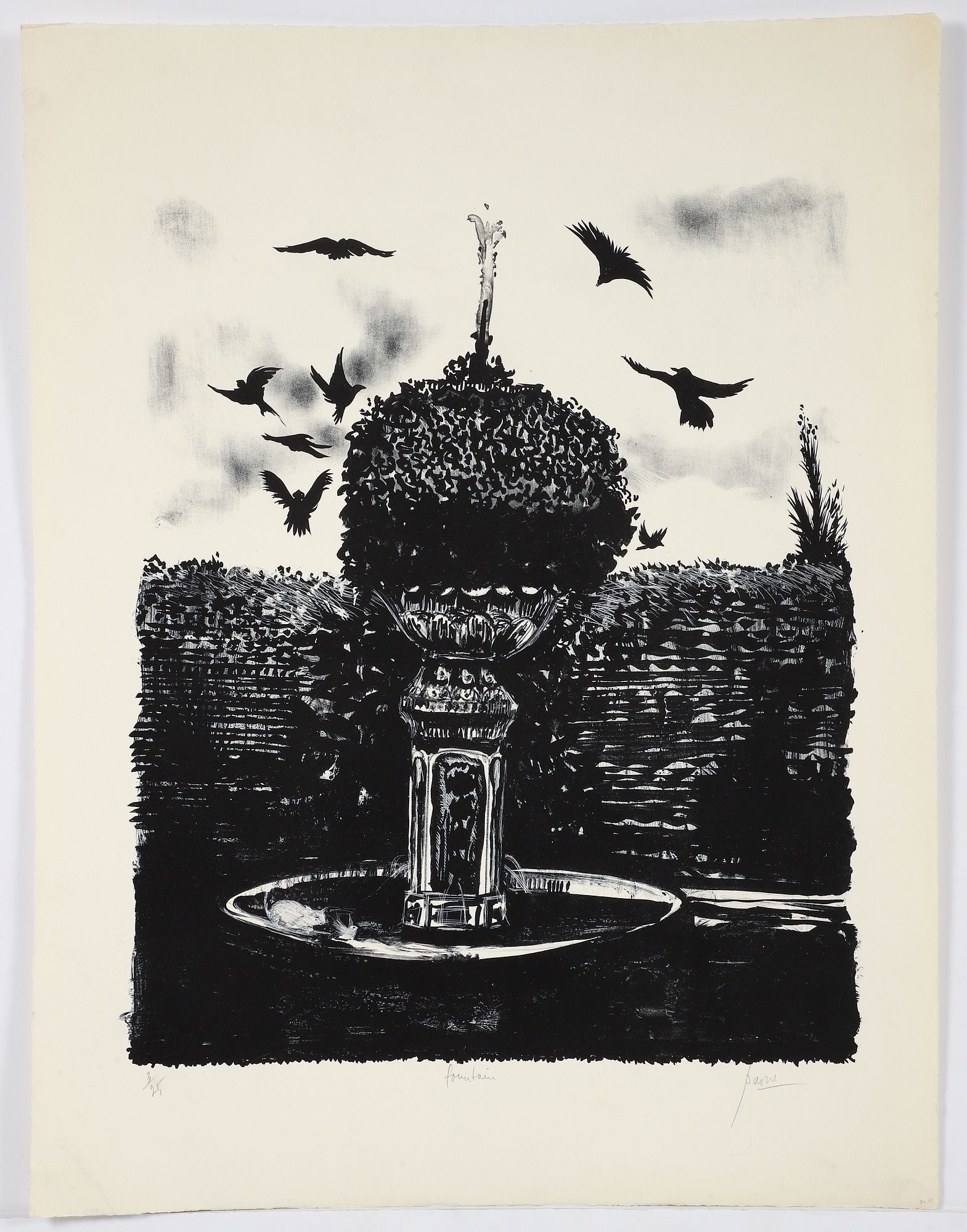 Peter Paone | Peter Paone Fountain Lithograph Signed (Circa 1965 ...