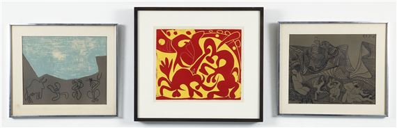 Pablo Picasso | 3 framed prints after Pablo Picasso Linocuts (1963 ...