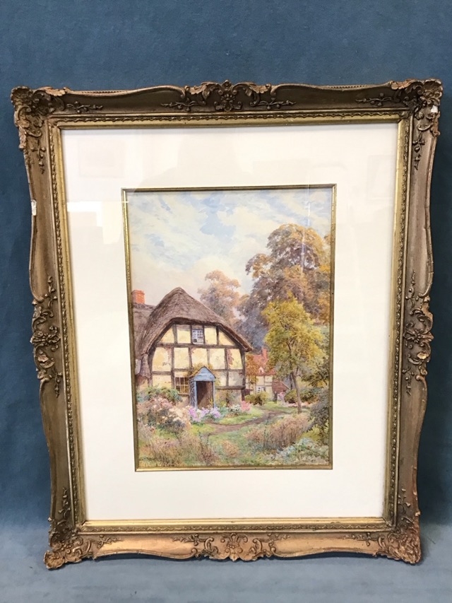 S.G. William Roscoe | summer garden view with timbered buildings and ...
