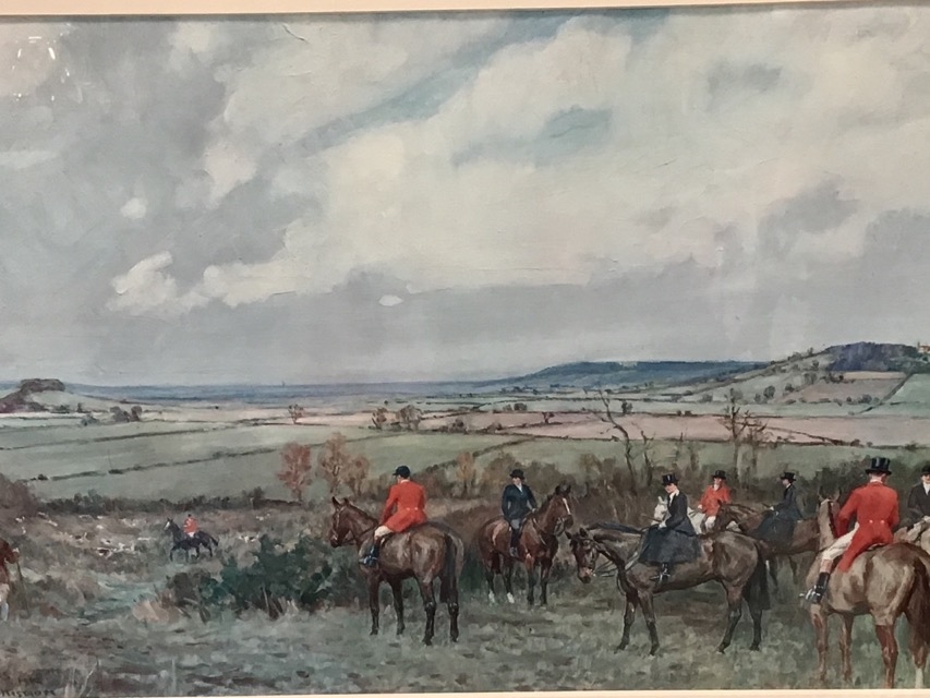 Lionel Edwards | mounted huntsmen in the field titled Quorn Charnwood ...