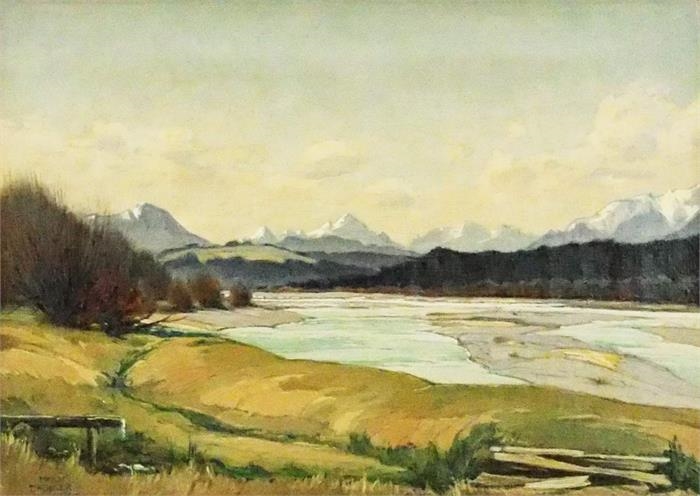 Ernst Brocker | Isartal bei Bayrawies/Landkreis Bad Tölz (1893) | MutualArt