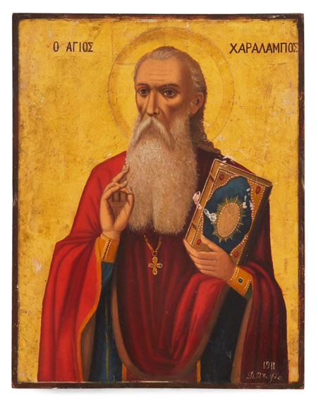 Greek School, 20th Century | Greek Icon of St. Alexander of Jerusalem ...