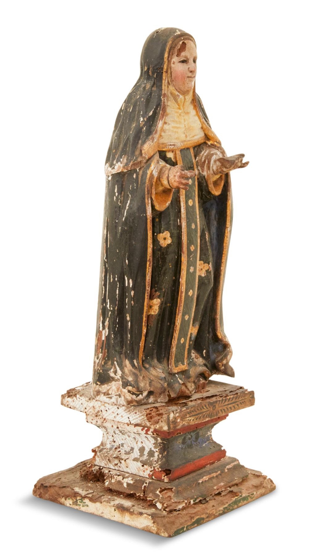 Italian School, 19th Century | Santos Figure of St. Rita of Cascia ...