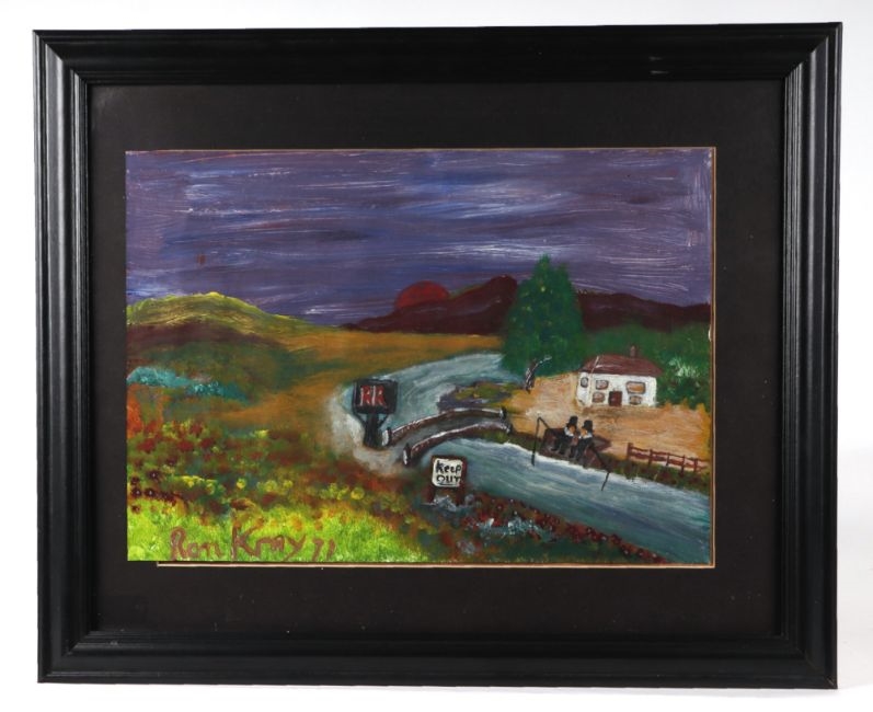 Ronald Kray | A naïve rural landscape (1971) | MutualArt