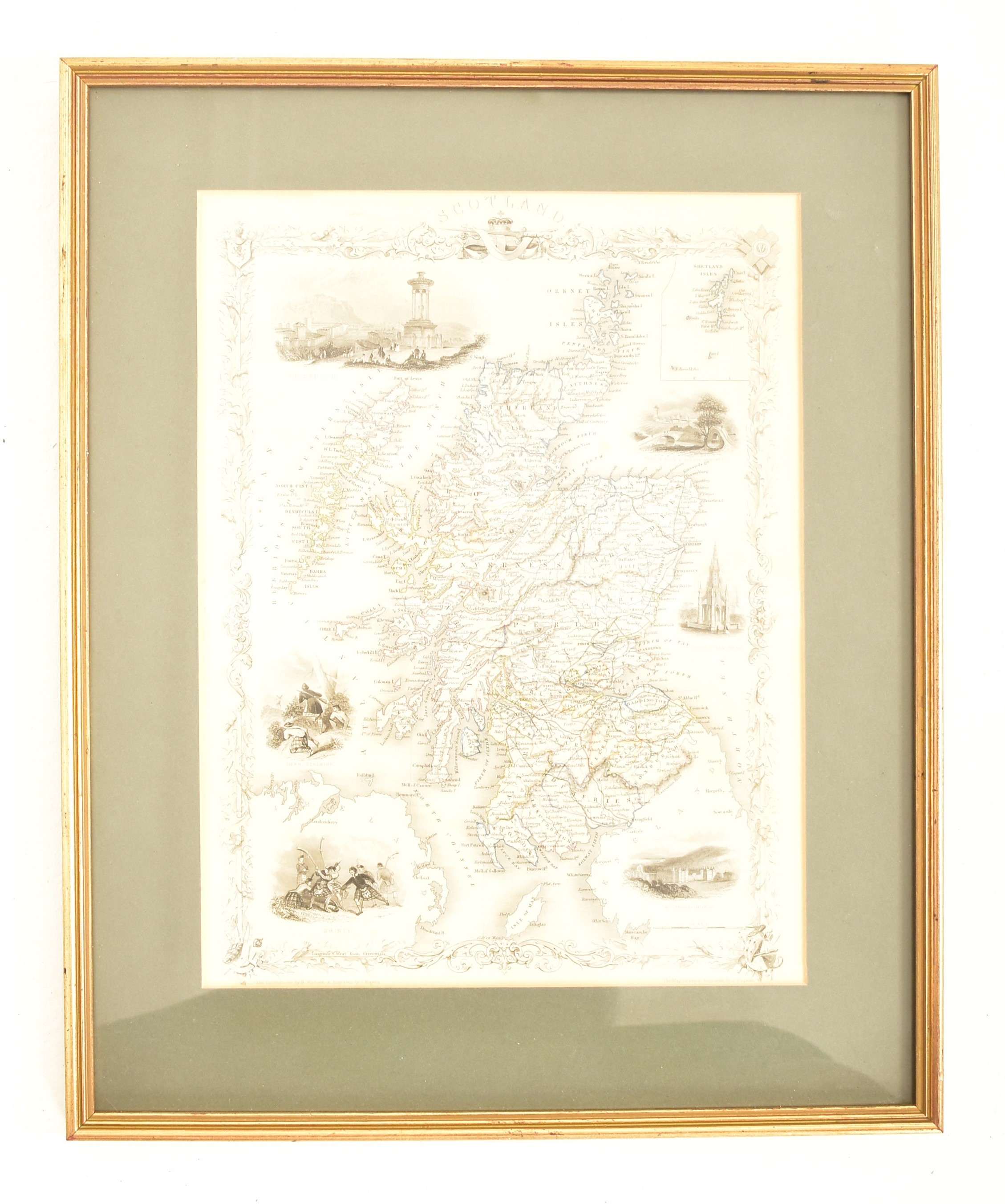 Robert Burns | 19TH CENTURY CIRCA 1850 MAP OF SCOTLAND BY J. RAPKIN ...