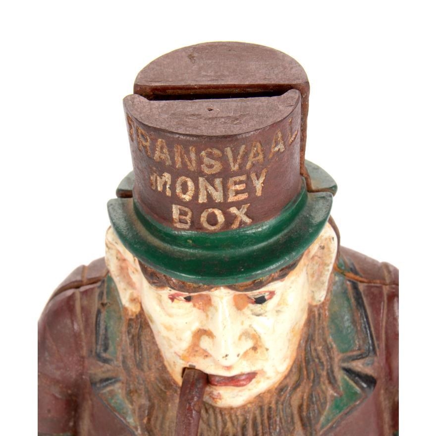 Paul Kruger | Cast iron Transvaal money box based on a caricature of ...