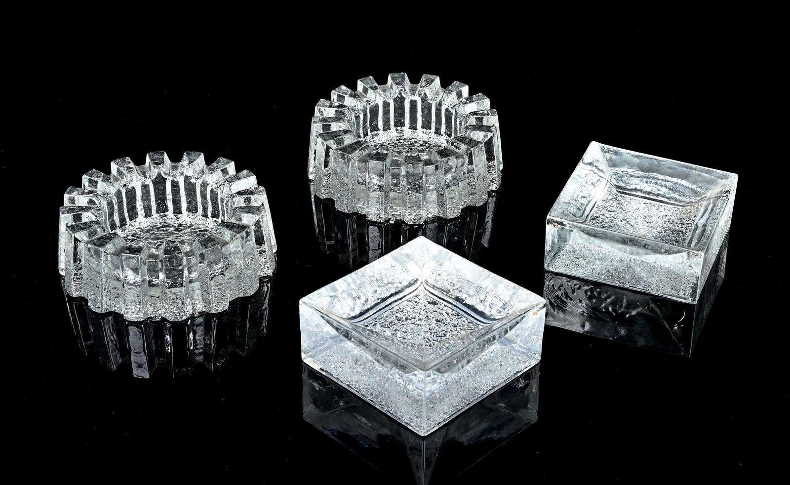 Eva Englund | Pair of Swedish glass paperweight dishes by Eva Englund ...