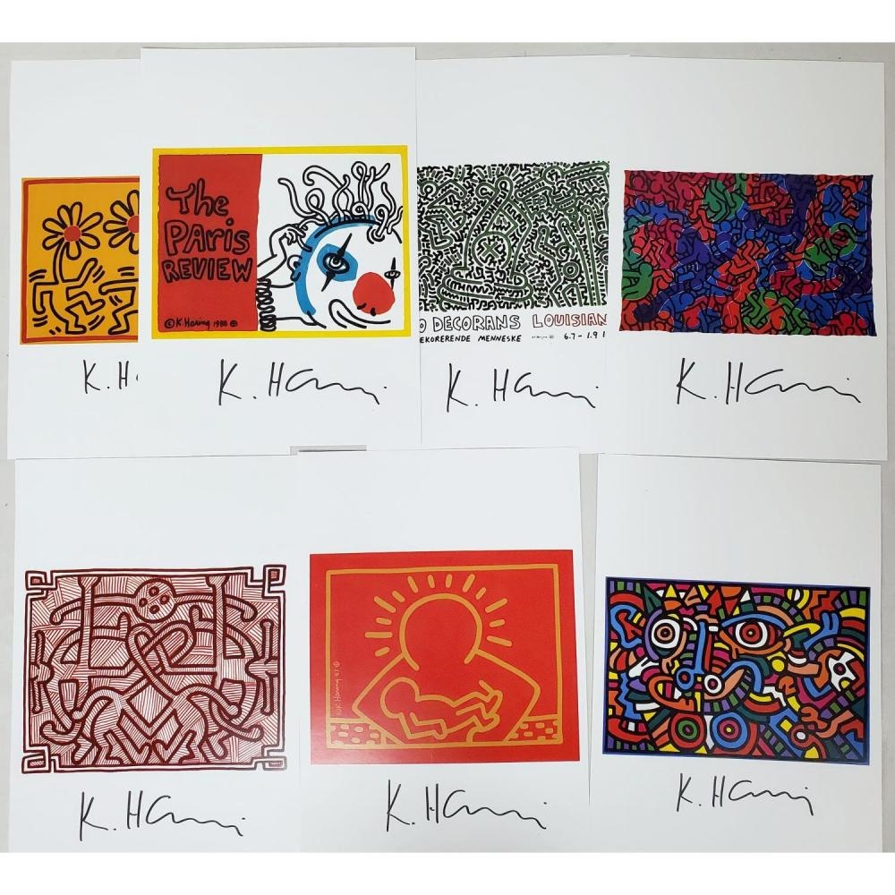 Keith Haring | Lot of 7 Signed Prints of his Work | MutualArt