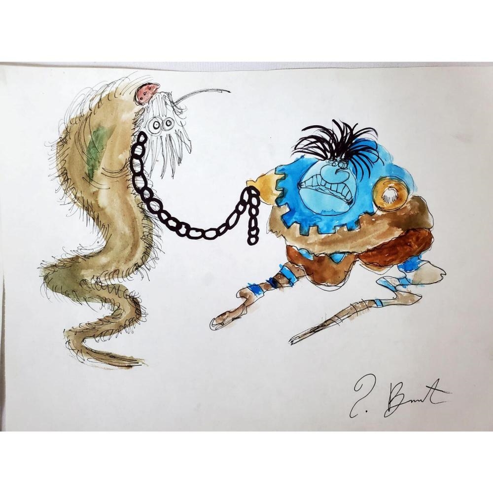 Tim Burton | Lot of 5 Mixed Media Paintings | MutualArt