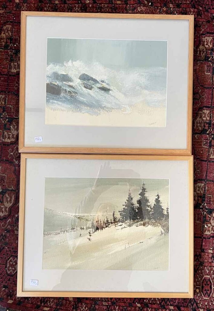 Lewis Scott Croft | Lot of 2 Lewis Croft (1910-1980) watercolors ...