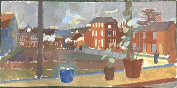 Derek Inwood | View from a window of a townscape | MutualArt