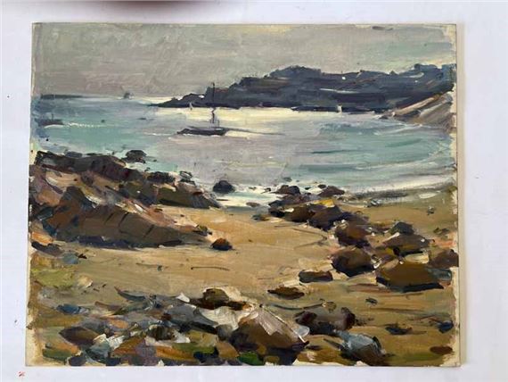 Carl William Peters | Carl W. Peters oil on board marine scene | MutualArt