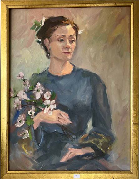 Laura E. Stover | Laura E. Stover (1924-2021) oil on canvas portrait ...
