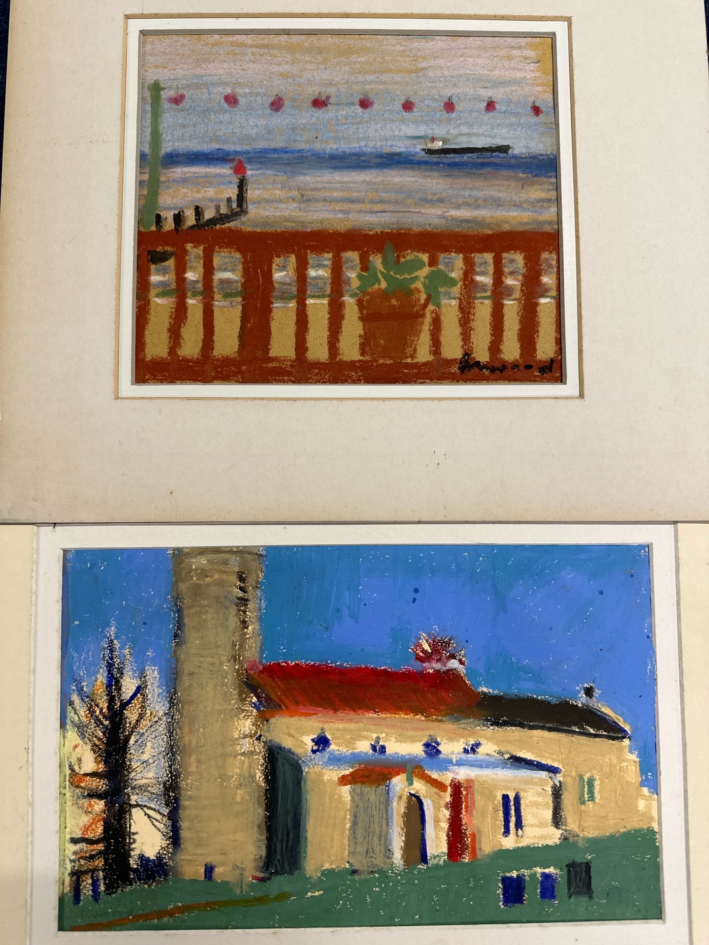 Derek Inwood | two small mounted Pastels | MutualArt