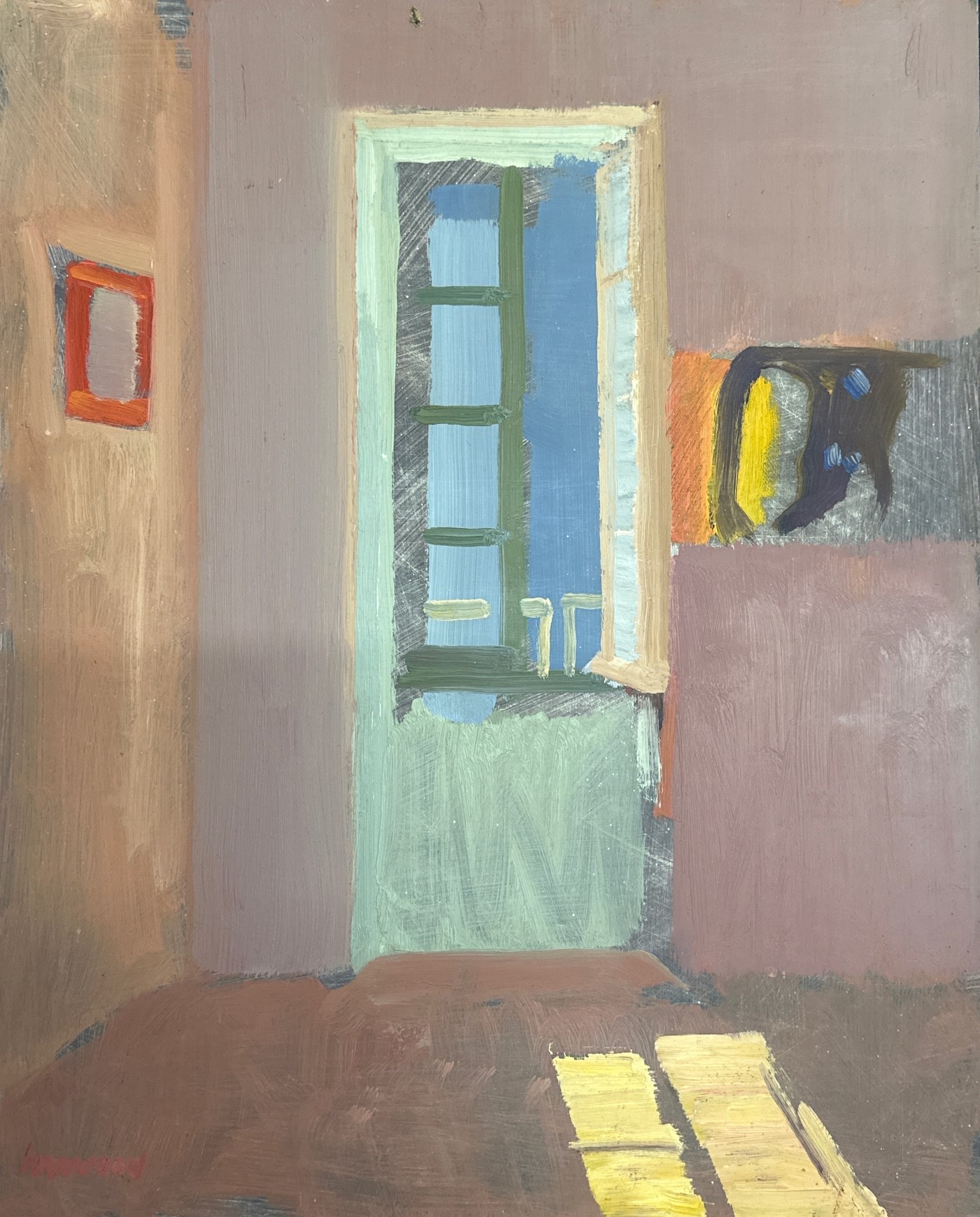 Derek Inwood | Inrerior scene with window | MutualArt