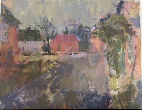 Derek Inwood | Village street scene | MutualArt