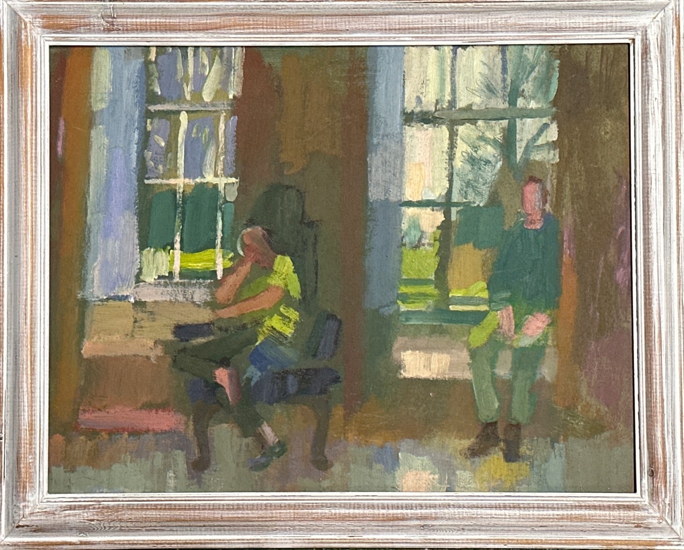 Derek Inwood | Interior with figures | MutualArt