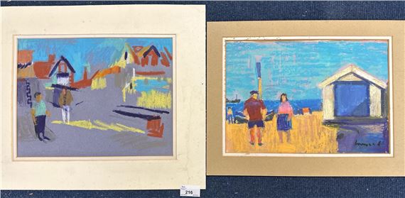 Derek Inwood | Two mounted Pastels | MutualArt