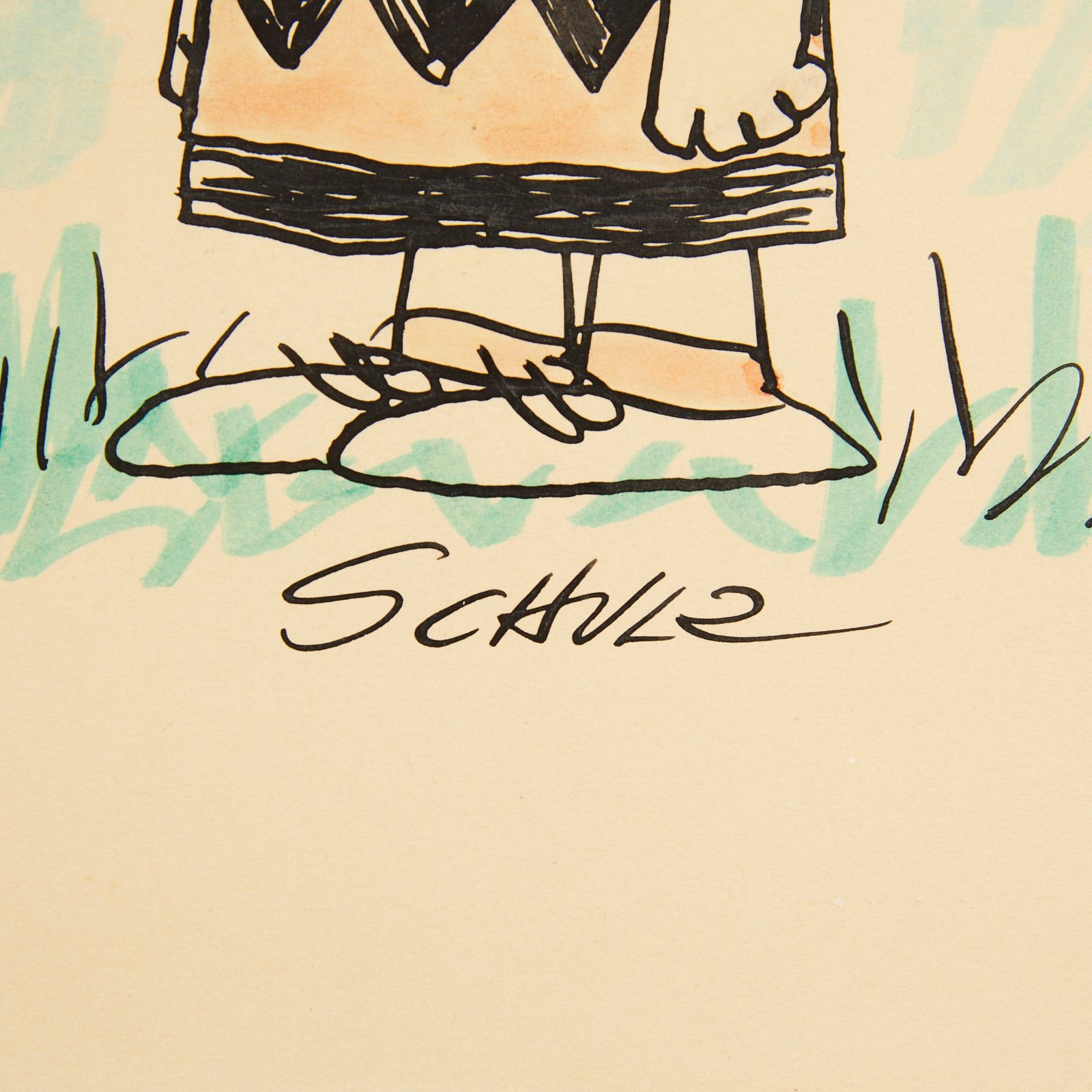 Charles Schulz | Charles Schulz Drawing of Charlie Brown & Snoopy ...