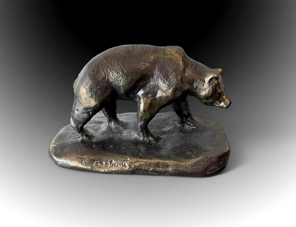 Philip R. Goodwin | PHILIP GOODWIN BRONZE BEAR SCULPTURE | MutualArt