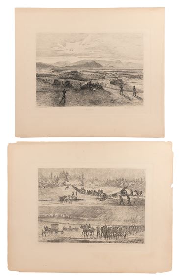 Edwin Forbes | Pair of Copperplate Etchings of Civil War Scenes from ...