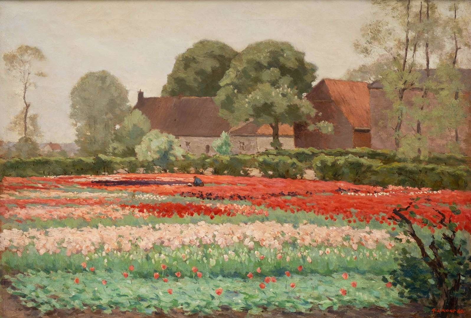 Antonie Louis Koster | Red and pink tulips | MutualArt
