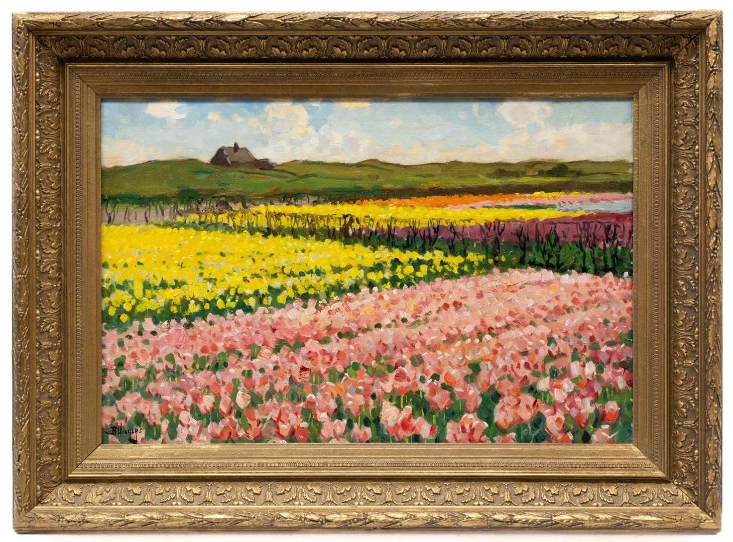 Bernadus Viegers | Yellow and pink bulb fields | MutualArt