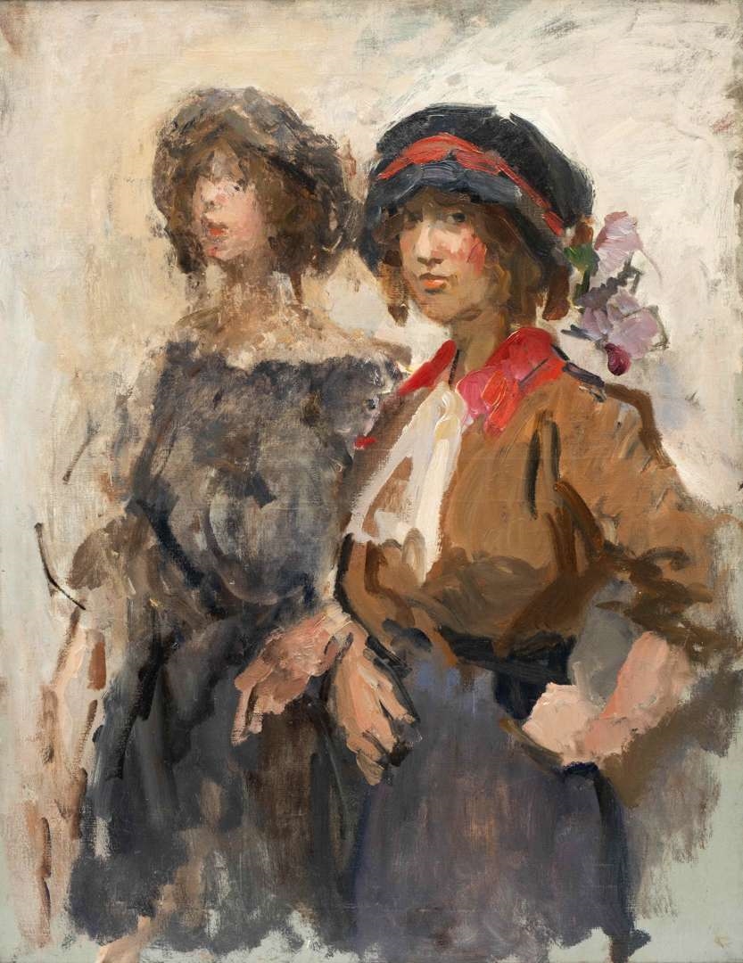 Isaac Israëls | Sophie de Vries with a red medaillon | MutualArt