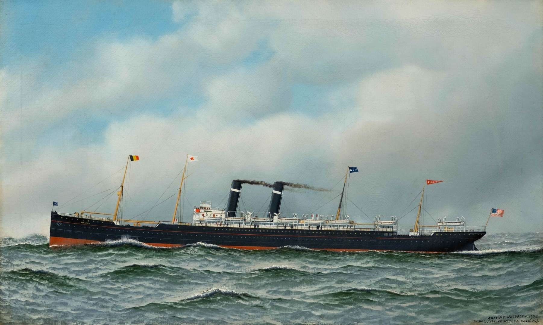 Antonio Jacobsen | The passenger ship SS Finland of the Red Star Line ...