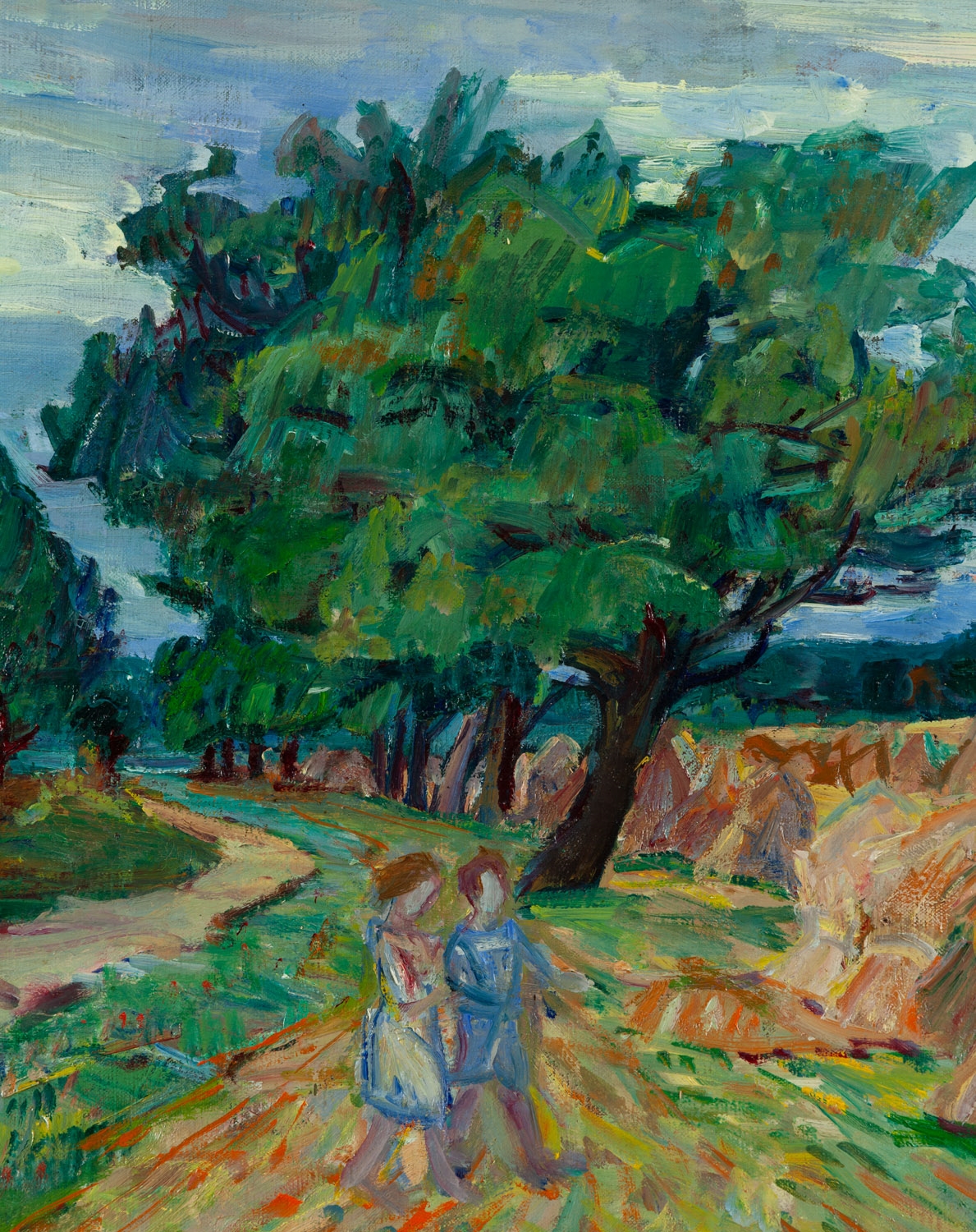 Henri Epstein | Landscape with haystacks | MutualArt