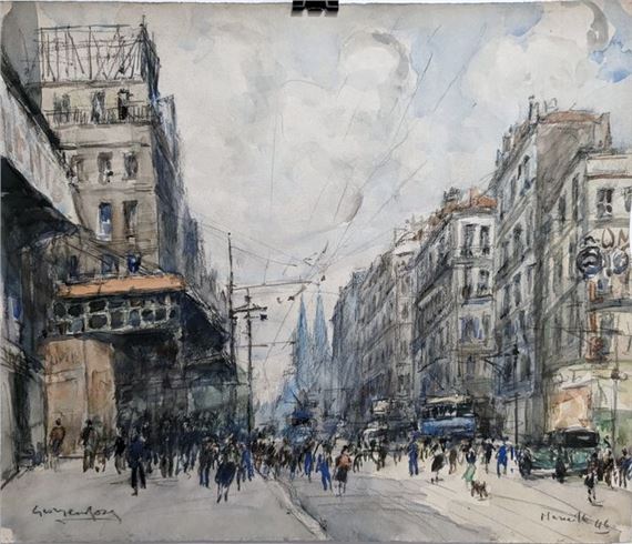 Georges Rose | MARSEILLE, LA CANNEBIERE (1946) | MutualArt