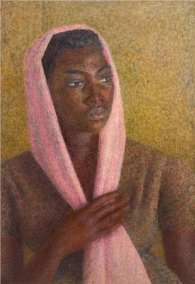 Dod Procter | Girl in a red cap | MutualArt