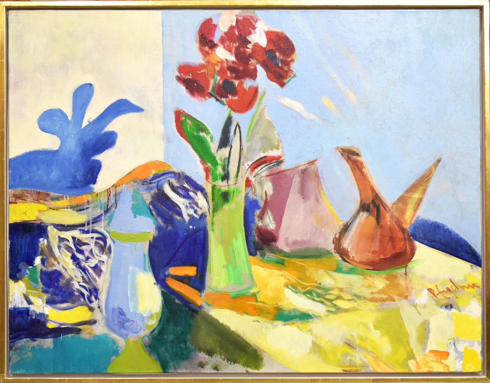 Piet Engelman | Stilllife with red tulips | MutualArt